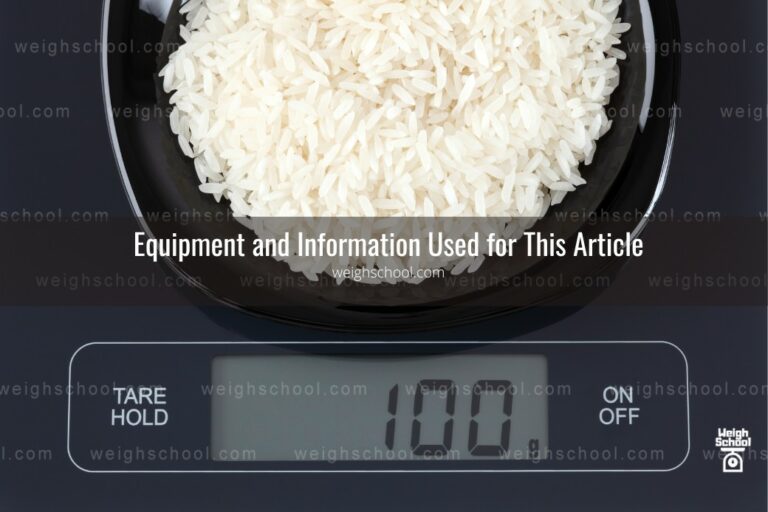 Rice Weights and Conversions (in Pictures and Charts) - Weigh School
