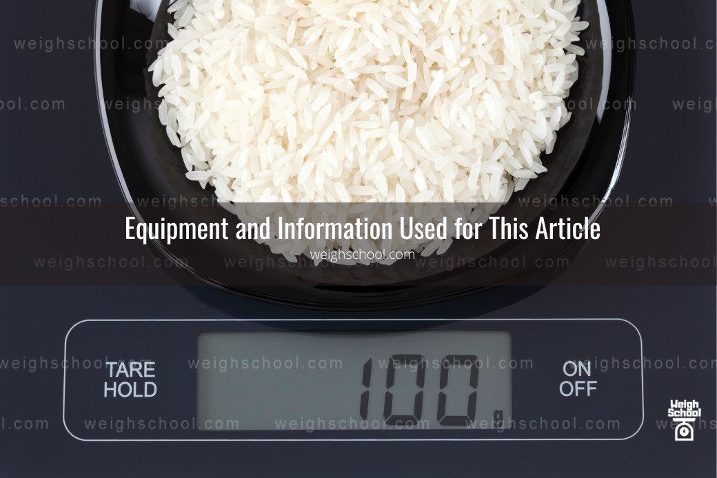 Rice Weights and Conversions (in Pictures and Charts) - Weigh School